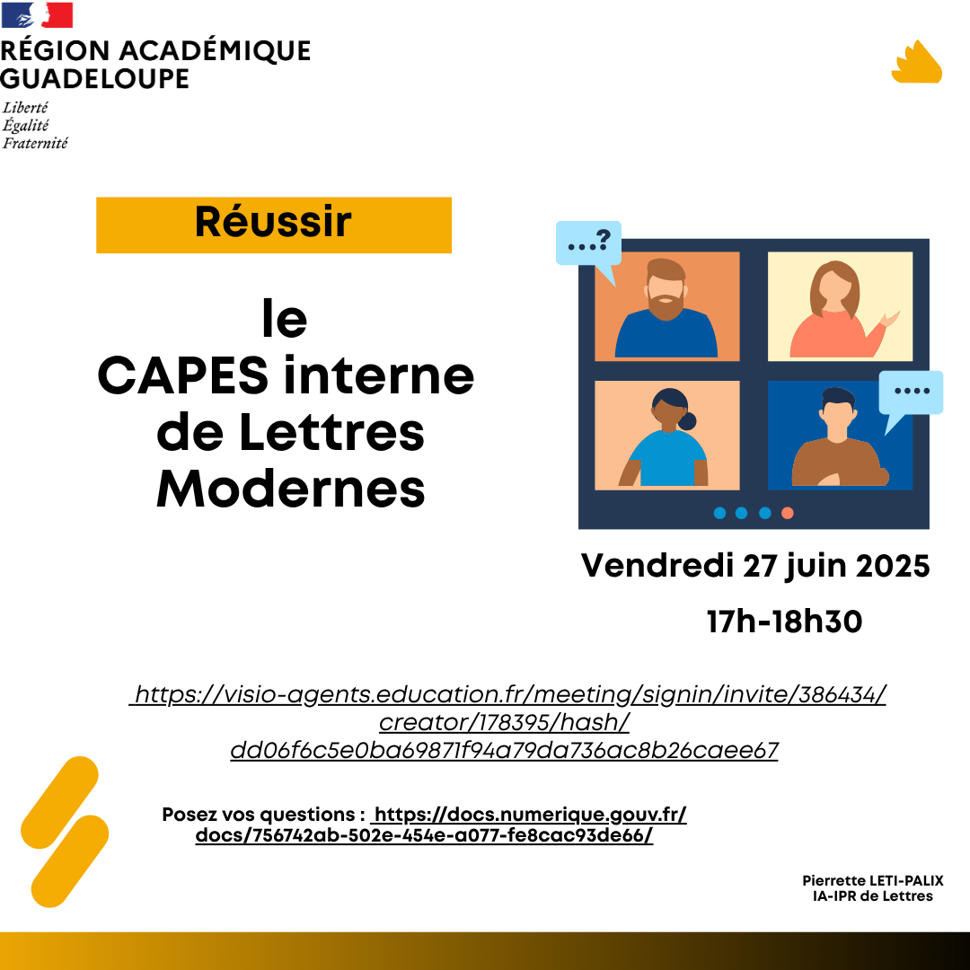 Présentation de la préparation au CAPES interne de LETTRES | pedagogie.ac-guadeloupe.fr