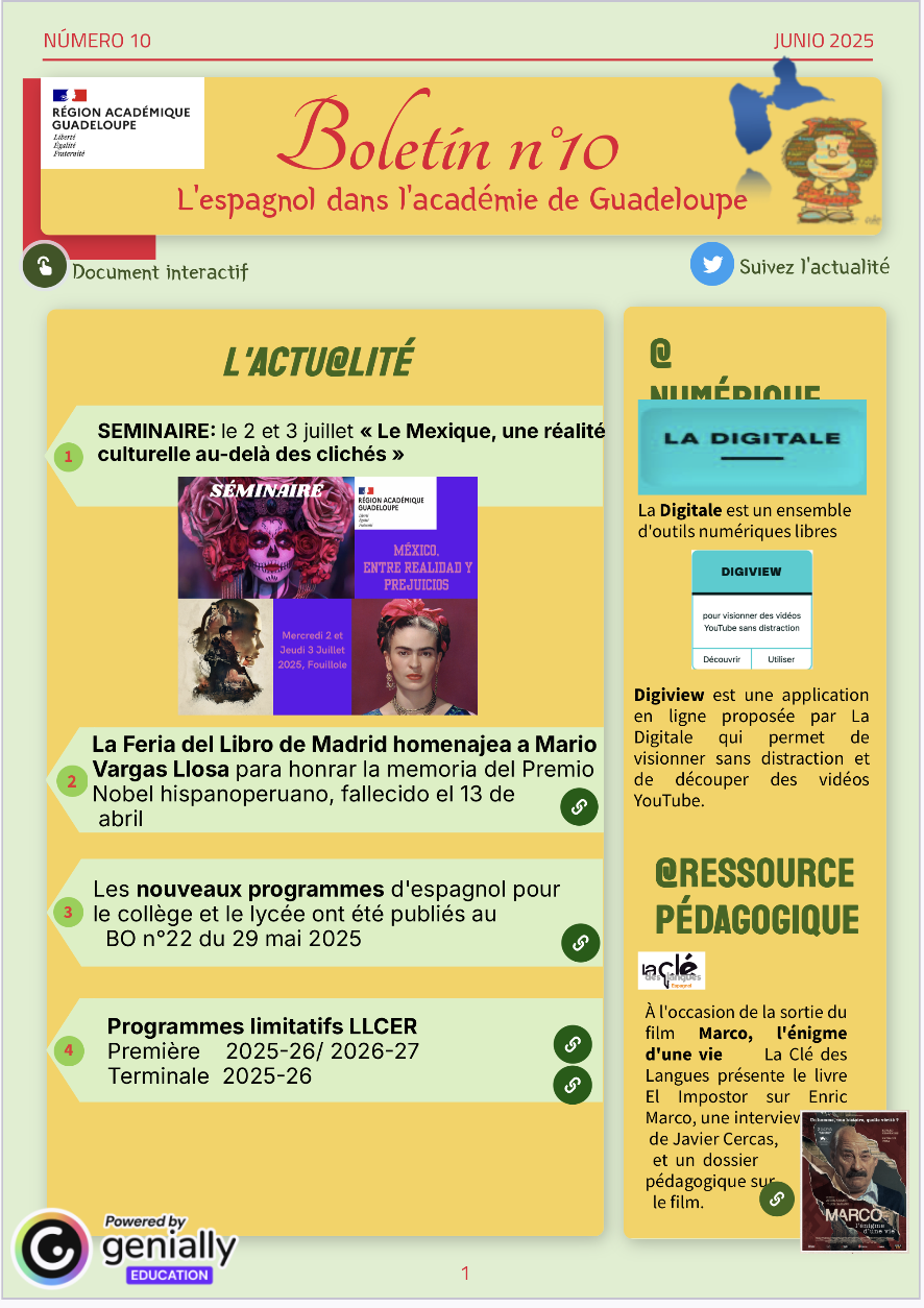 Boletín n° 10 juin 2025 | pedagogie.ac-guadeloupe.fr